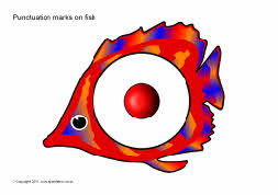 Punctuation marks on fish (SB5088) - SparkleBox