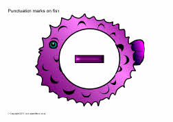 Punctuation marks on fish (SB5088) - SparkleBox