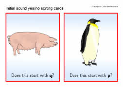 Initial sound yes/no sorting cards (SB5127) - SparkleBox