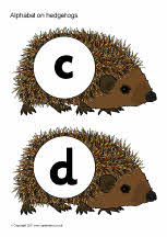 Alphabet on hedgehogs (SB5148) - SparkleBox