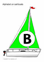 Alphabet on sail boats/yachts - capitals (SB5228) - SparkleBox