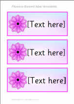 Flowers-themed classroom label templates (SB5222) - SparkleBox