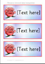 Flowers-themed classroom label templates (SB5222) - SparkleBox