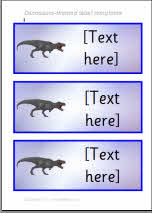 Dinosaurs-themed classroom label templates (SB5280) - SparkleBox