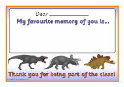 ‘My favourite memory of you is...’ teacher sheets (SB5292) - SparkleBox