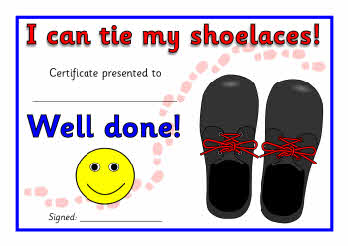 I can tie my shoelaces certificates (SB5302) - SparkleBox