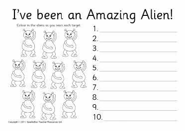 Alien-themed target sheets (SB5316) - SparkleBox