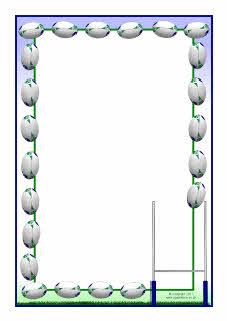 Rugby-themed A4 page borders (SB5311) - SparkleBox