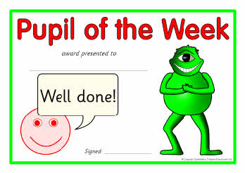 Alien award certificates (SB5315) - SparkleBox