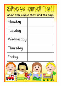 Show and tell weekly editable timetable posters (SB5321) - SparkleBox