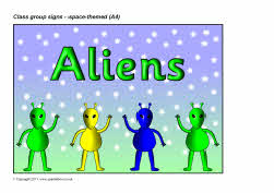 Space-themed group signs - A4 (SB5333) - SparkleBox