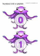 Numbers 0-50 on jellyfish (SB5356) - SparkleBox