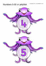 Numbers 0-50 on jellyfish (SB5356) - SparkleBox