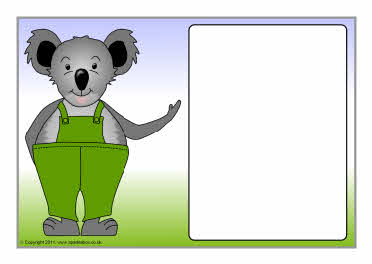 Koala-themed editable target board posters (SB5410) - SparkleBox