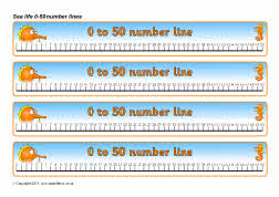Sea life 0-50 number lines (SB5402) - SparkleBox