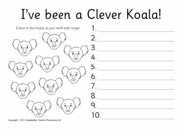 Koala-themed target sheets (SB5408) - SparkleBox