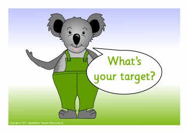 Koala-themed target sheets (SB5408) - SparkleBox