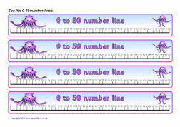 Sea life 0-50 number lines (SB5402) - SparkleBox