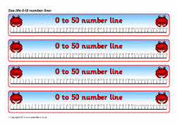 Sea life 0-50 number lines (SB5402) - SparkleBox