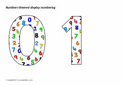Numbers-themed display numbering (SB5418) - SparkleBox
