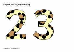 Leopard print display numbering (SB5419) - SparkleBox