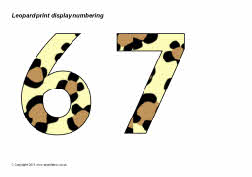Leopard print display numbering (SB5419) - SparkleBox