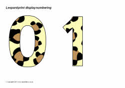 Leopard print display numbering (SB5419) - SparkleBox