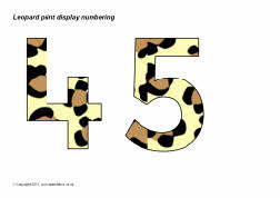 Leopard print display numbering (SB5419) - SparkleBox