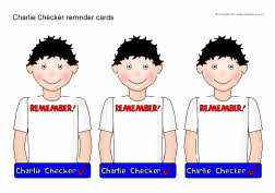 Charlie Checker visual aids and reminder cards (SB5430) - SparkleBox