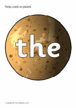 Tricky words on planets (SB5438) - SparkleBox