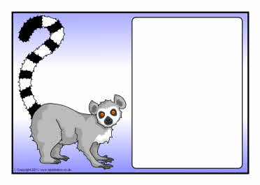 Lemur-themed editable target board posters (SB5455) - SparkleBox