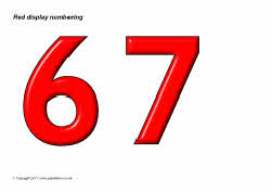 Red display numbering (SB5464) - SparkleBox