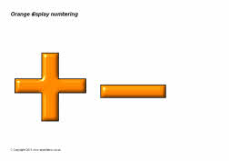 Orange display numbering (SB5524) - SparkleBox