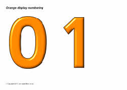 Orange display numbering (SB5524) - SparkleBox