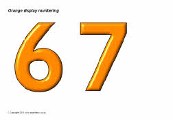 Orange display numbering (SB5524) - SparkleBox