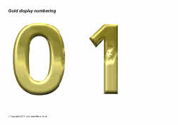 Gold display numbering (SB5531) - SparkleBox