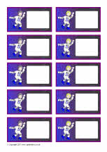 Space-themed editable peg labels (SB5548) - SparkleBox