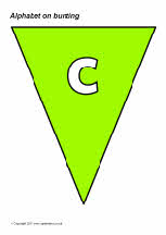 Alphabet on coloured bunting (SB5558) - SparkleBox