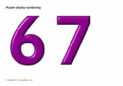 Purple display numbering (SB5556) - SparkleBox