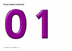 Purple display numbering (SB5556) - SparkleBox