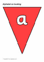 Alphabet on coloured bunting (SB5558) - SparkleBox