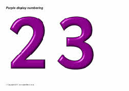 Purple display numbering (SB5556) - SparkleBox
