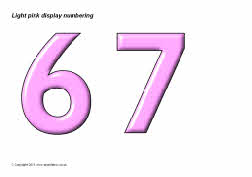 Light pink display numbering (SB5564) - SparkleBox