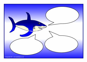 Shark-themed editable target board sheets (SB5607) - SparkleBox