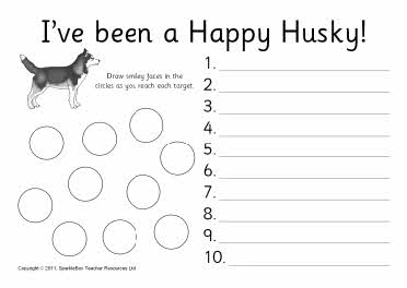 Husky-themed target sheets (SB5637) - SparkleBox