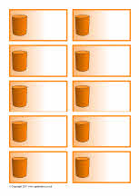 3D shapes editable peg labels (SB5650) - SparkleBox