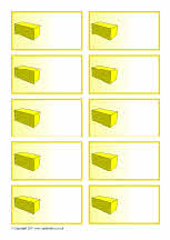 3D shapes editable peg labels (SB5650) - SparkleBox