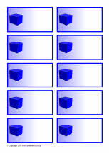 3D shapes editable peg labels (SB5650) - SparkleBox