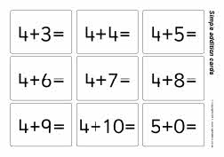 Simple addition flash cards - answers to 20 (SB5651) - SparkleBox