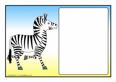 Zebra-themed editable target board posters (SB5684) - SparkleBox